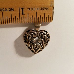 Vintage | Jewelry | Vintage Sterling Silver Filigree Heart Pendant ...